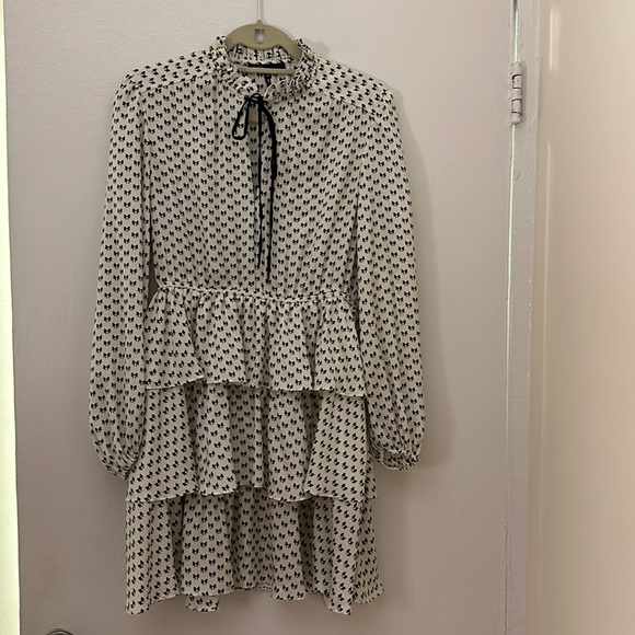 Maje | Dresses | Maje Long Sleeve Dress With Bow Tie Print | Poshmark